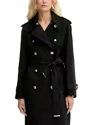 MORGAN Belted Trench Coat - Black