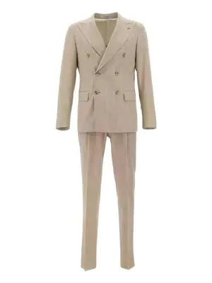 Corneliani Pinstripe Double-breasted Suit - Neutrals