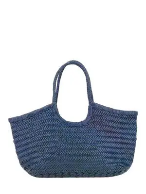 DRAGON DIFFUSION Woven Top Handle Shopper Bag