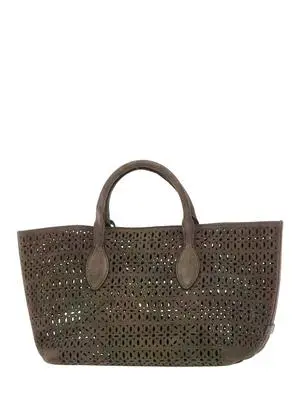 GIANNI CHIARINI Laser-cut Tote Bag - Brown