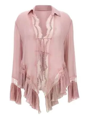 Blumarine Lace-trim Blouse - Pink