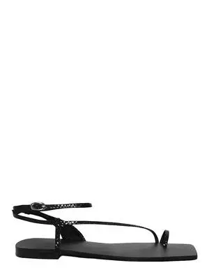 Johanna Ortiz Flamenco Echoes Flat Sandals - Black