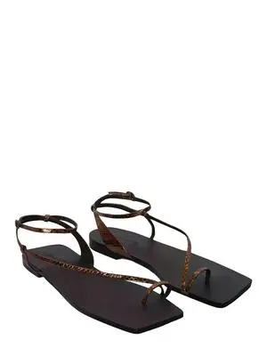 Johanna Ortiz Flamenco Echoes Leather Sandals - Brown