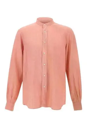 Aspesi Bruce Band Collar Shirt - Pink