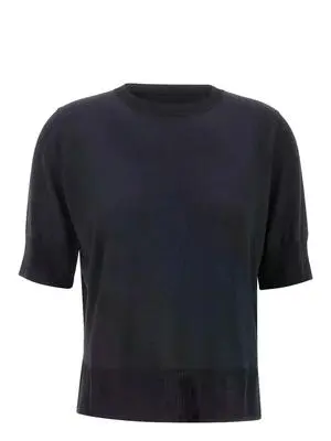 ELENA MIRO` Short-sleeve Sweater - Black