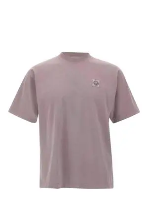 Stone Island Compass-patch Ribbed T-shirt - Purple
