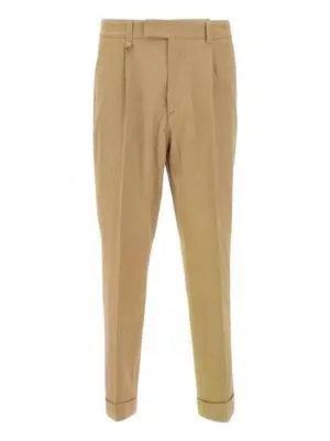PAOLO PECORA Pleat-detail Trousers - Neutrals