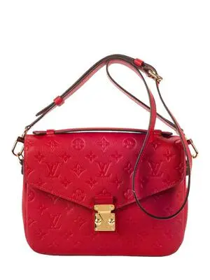 LOUIS VUITTON Empreinte Leather Cross Body Bag - Red