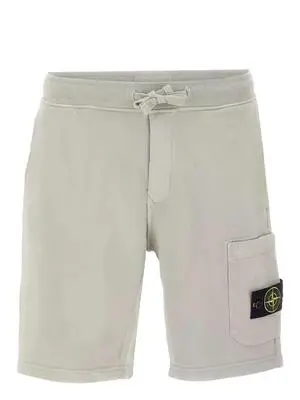 Stone Island Drawstring-fastening Cotton Shorts - Neutrals