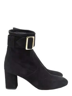 Burberry Suede Ankle Boots - Black