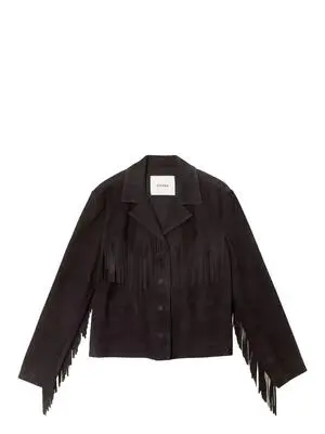 Xirena Clyde Fringe-detail Jacket - Black