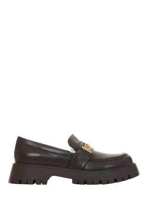 Just Cavalli Metal Logo Chunky Sole Loafers - Black