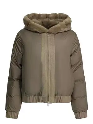 CAMÉLIA Hooded Puffer Jacket - Brown