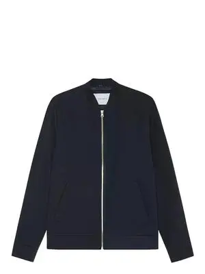 LES DEUX Embroidered-logo Bomber Jacket - Blue
