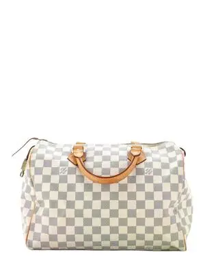 LOUIS VUITTON Speedy Handbag Damier 30 Satchel - White