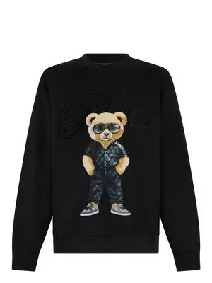 Philipp Plein Teddy-embroidery Sweatshirt - Black