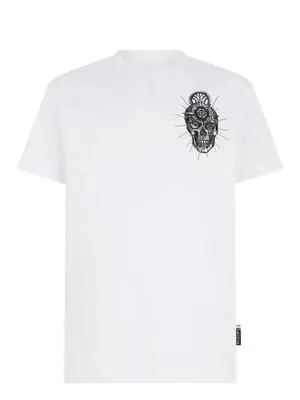 Philipp Plein Round-neck Embroidery T-shirt White