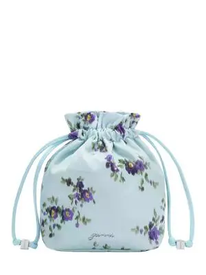 GANNI Floral Bucket Bag Blue