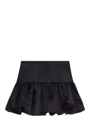 GANNI Ruffled Mini Skirt - Black