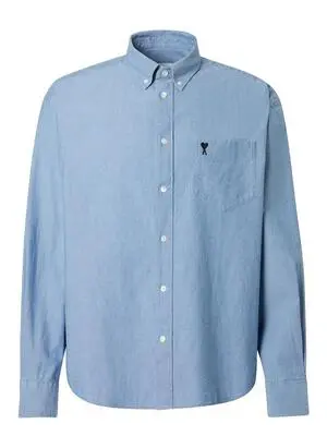 Ami De Cour Cotton Chambray Shirt - Blue