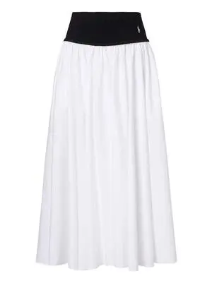 Polo Ralph Lauren Paneled Midi Skirt - White