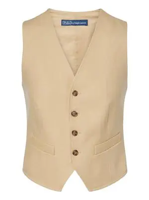 Polo Ralph Lauren Buttoned Cotton Vest - Beige