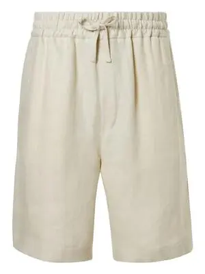 LARDINI Linen Shorts - White