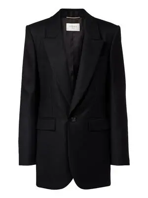 Saint Laurent Cashmere Double-breasted Blazer - Black