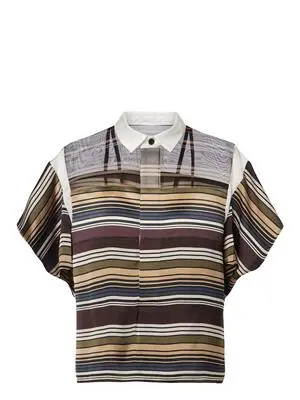 Sacai Striped Two-piece Top - Multicoloured