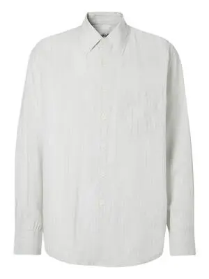 Our Legacy Above Striped Cotton-blend Shirt - White