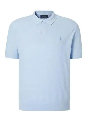 Polo Ralph Lauren Cotton And Linen Polo Shirt - Blue
