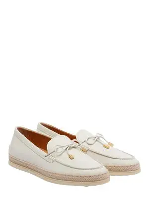 TOD'S Leather Loafers - White