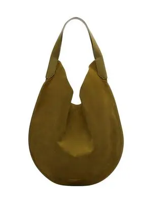 Victoria Beckham Soft Plié Suede Shoulder Bag - Green