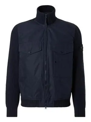 Stone Island Compass Cotton Bomber Jacket - Blue