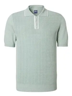 Fedeli Dodo Linen And Cotton Polo Shirt - Green