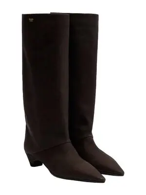 Prada Leather Knee-high Boots - Brown