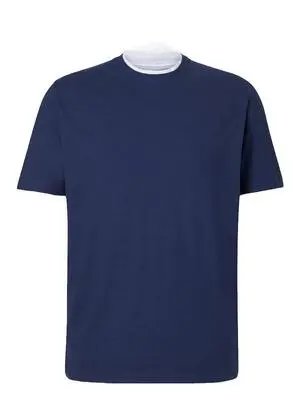 Fedeli Cotton Jersey T-shirt - Blue
