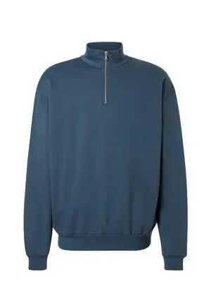 Auralee Cotton Half-zip Sweatshirt - Blue