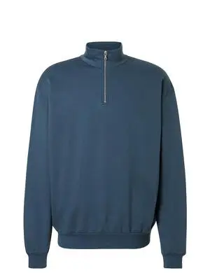 Auralee Cotton Half-zip Sweatshirt - Blue