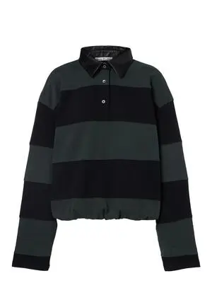 Acne Studios Striped Cotton Sweater - Green