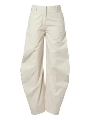 Acne Studios Patty Cotton Barrel-leg Pants - Beige