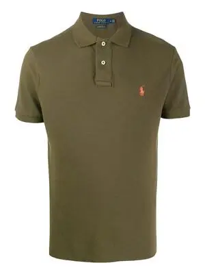 Polo Ralph Lauren Half-button Logo-detail Polo Shirt - Green