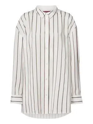 Gucci Striped Silk-blend Jacquard Shirt - White