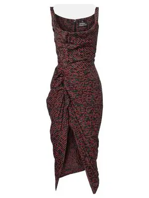 VIVIENNE WESTWOOD Printed Midi Dress - Black