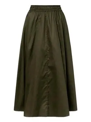 JOSEPH Manar Cotton Poplin Maxi Skirt - Green
