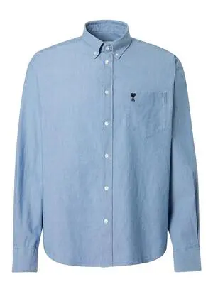 AMI Ami De Cœur Cotton Chambray Shirt