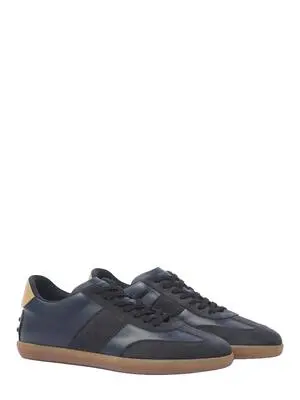 TOD'S Tabs Leather And Suede Sneakers - Blue