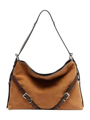 Givenchy Voyou Medium Suede Shoulder Bag - Brown
