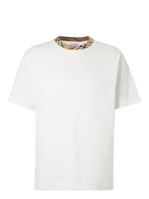 Burberry Check Cotton Jersey T-shirt - White