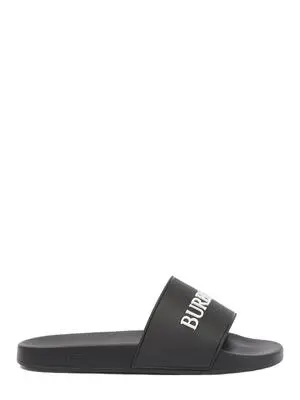 Burberry Logo Slides - Black